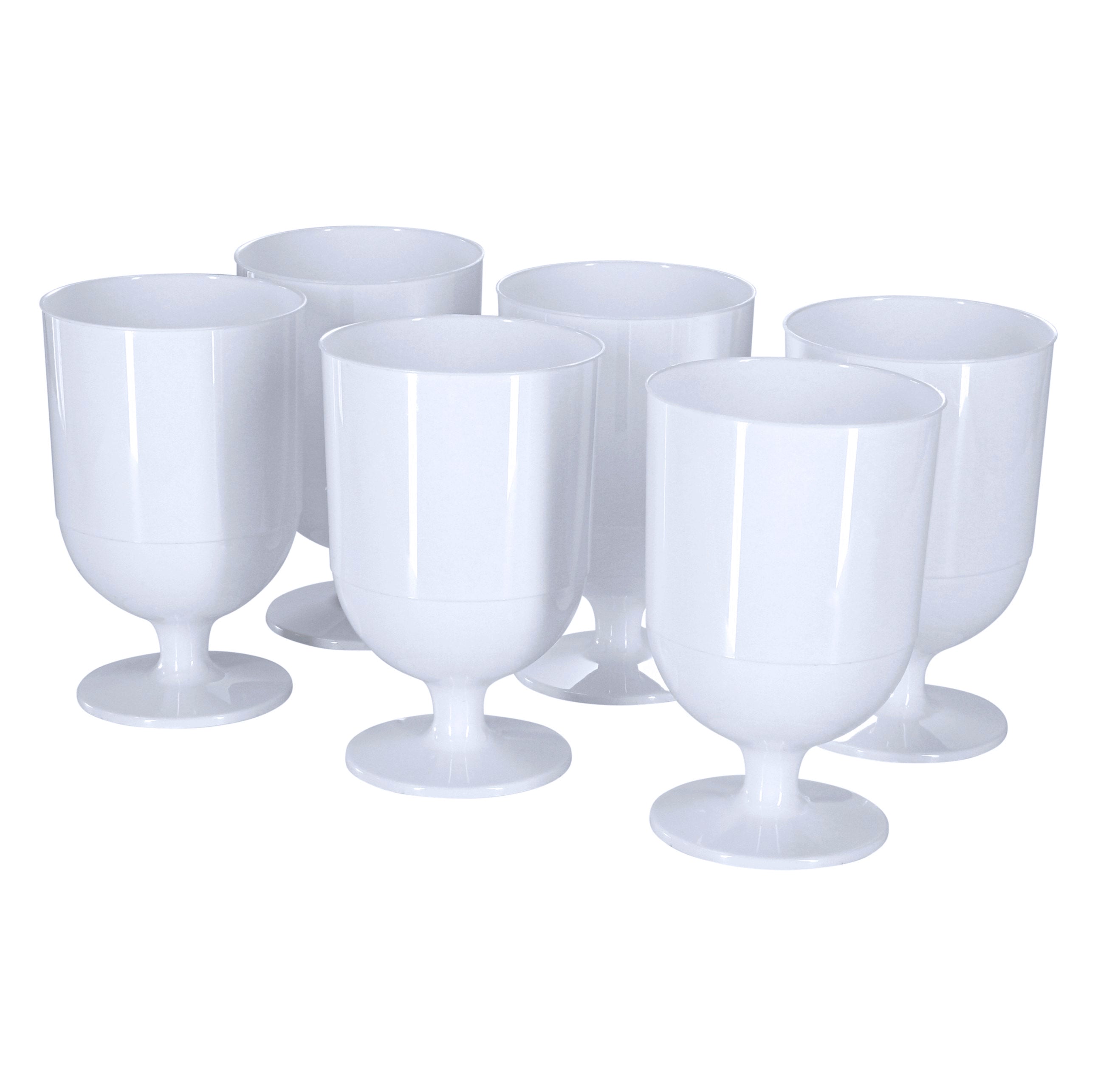 White Biodegradable Wine Glasses – Product Pro Plastics